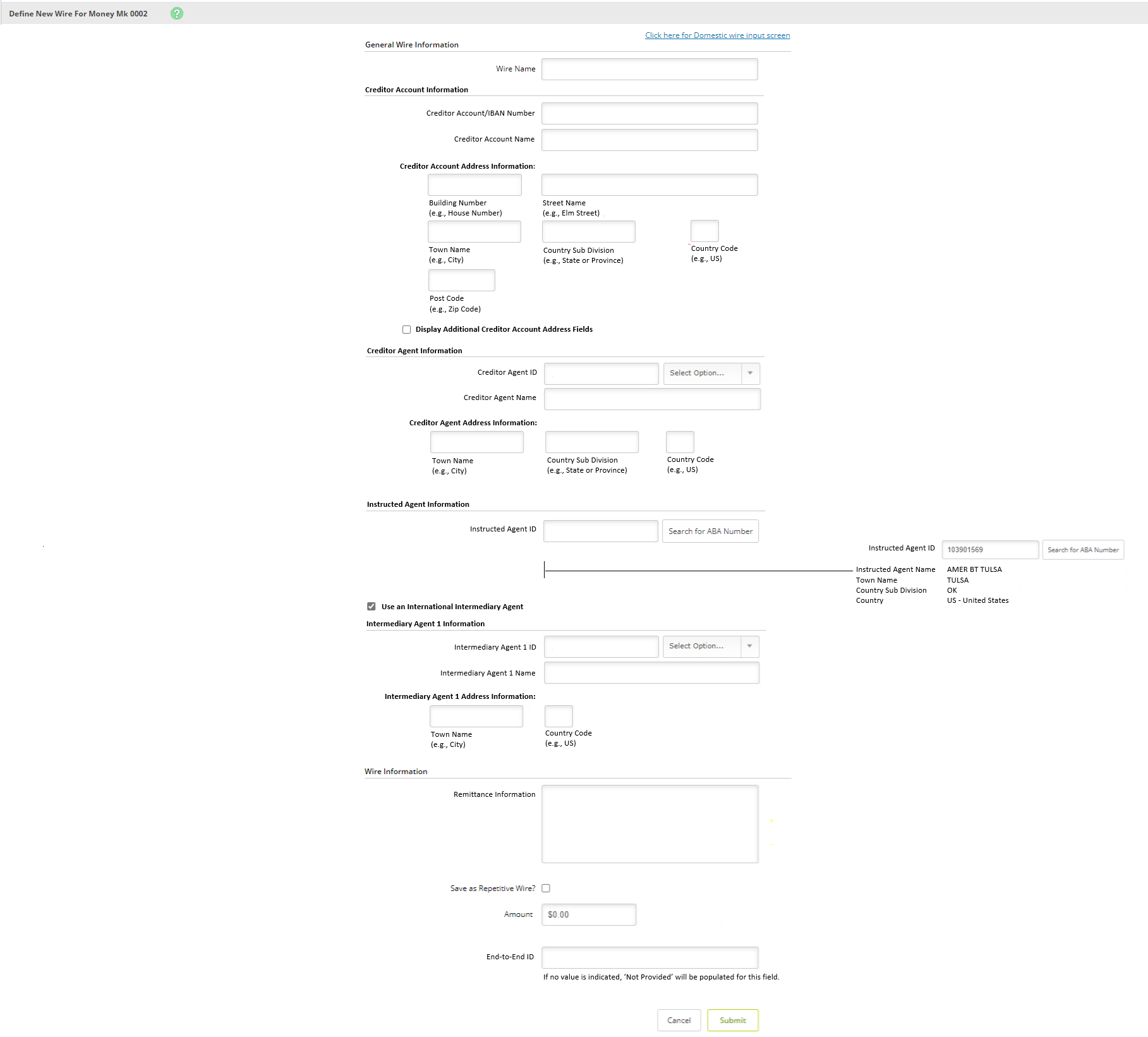 ISO 20022 Wire Transfer Migration › Texas Community Bank